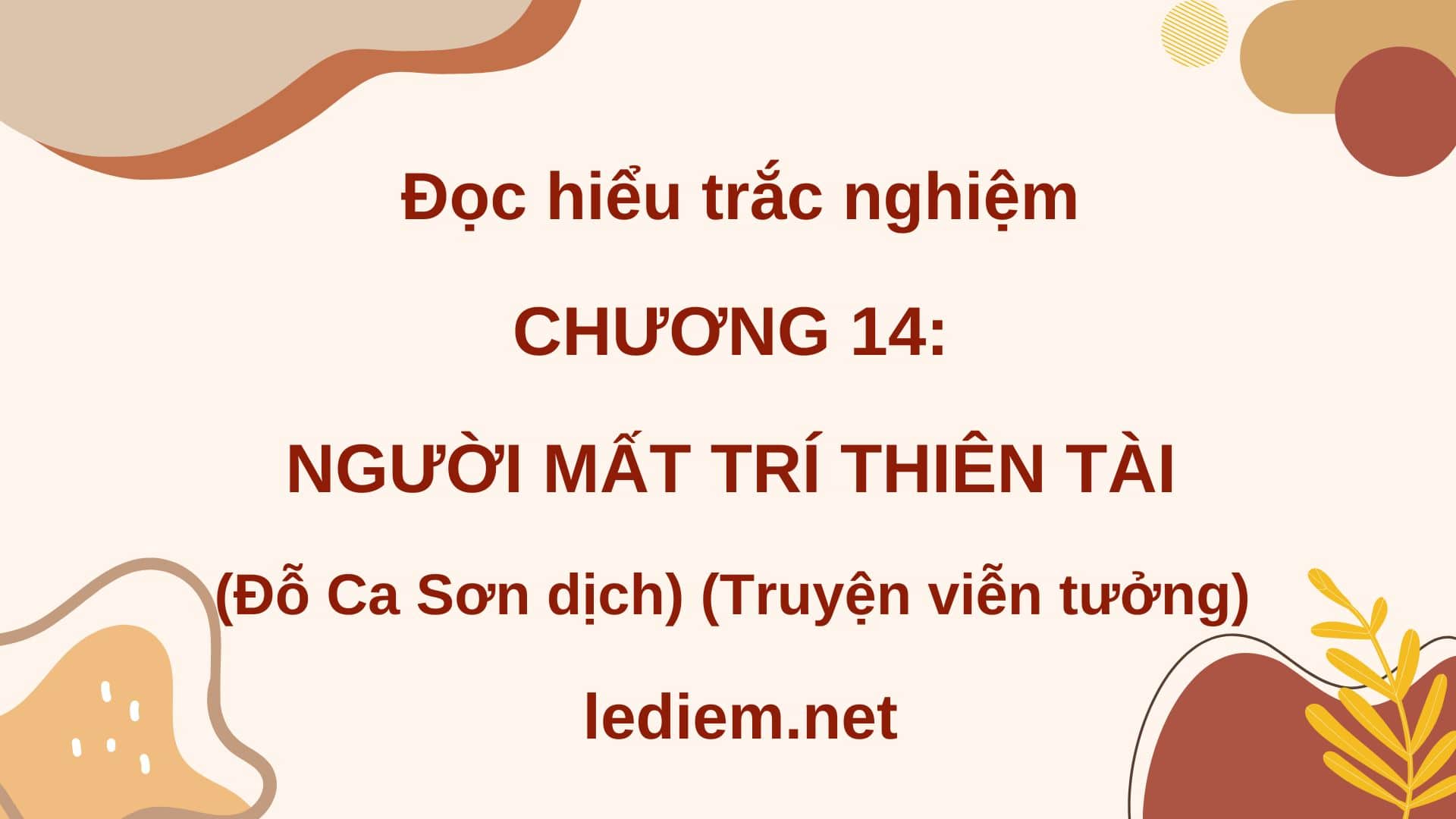 Người mất trí thiên tài; Đọc hiểu Người mất trí thiên tài (Trích Người ...